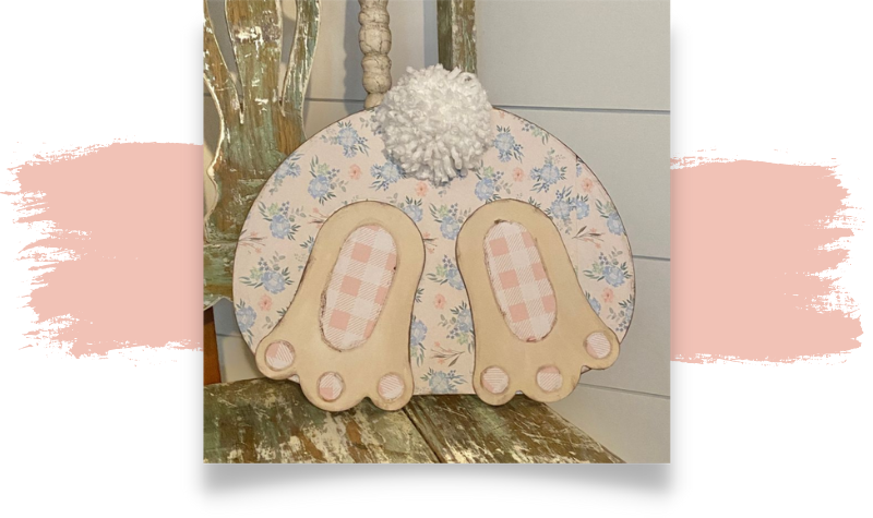 Easter Bunny Bum DIY Craft Using Custom-Designed Scrapbook Paper – The ...