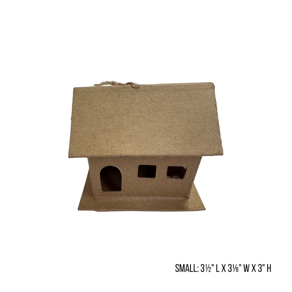 Paper Mache Primitive Saltbox House Ornaments – The Celebration Co.